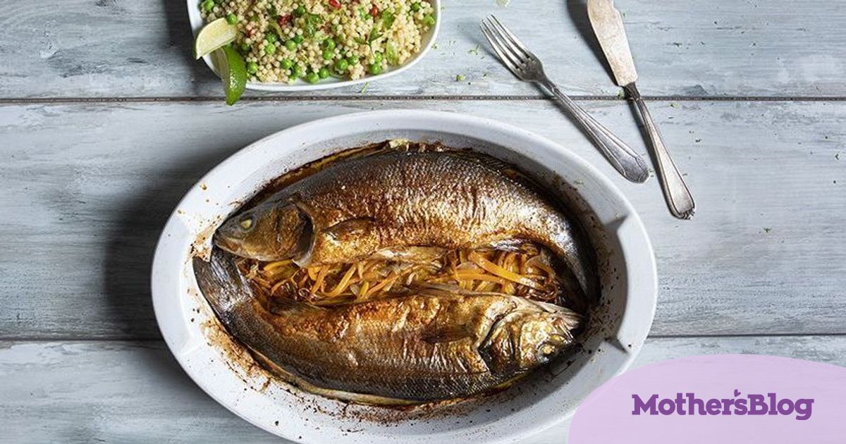Λαβράκι με λαχανικά στον φούρνο και κους κους - Mothersblog.gr